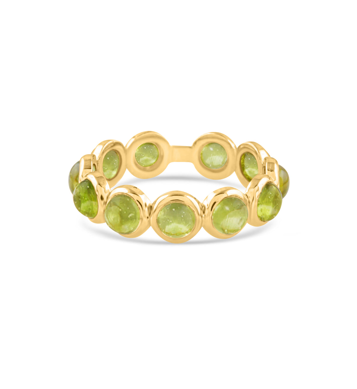 Cabochon Peridot Eternity Band – Cindi Earl